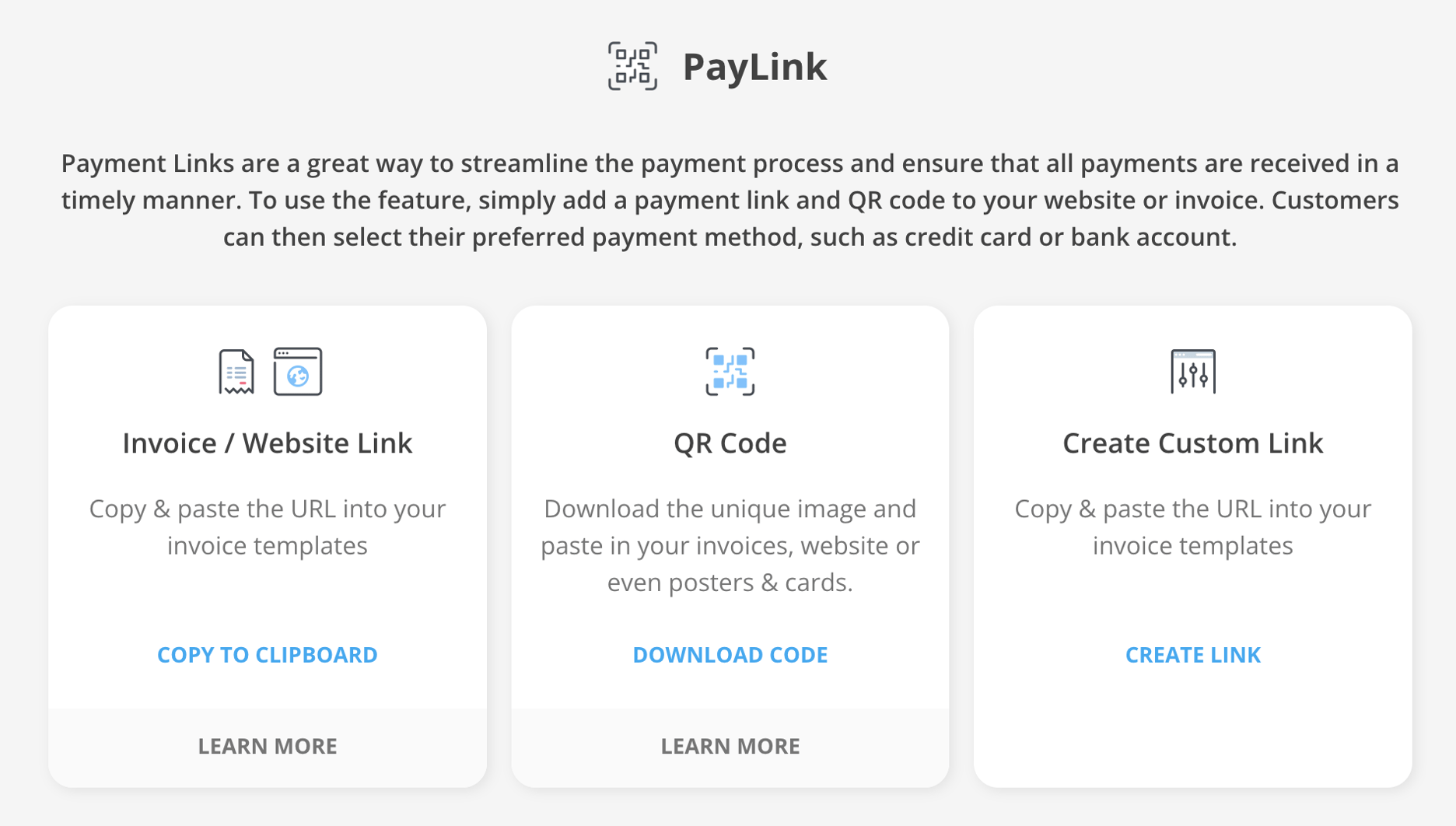 Payment Links and QR Code