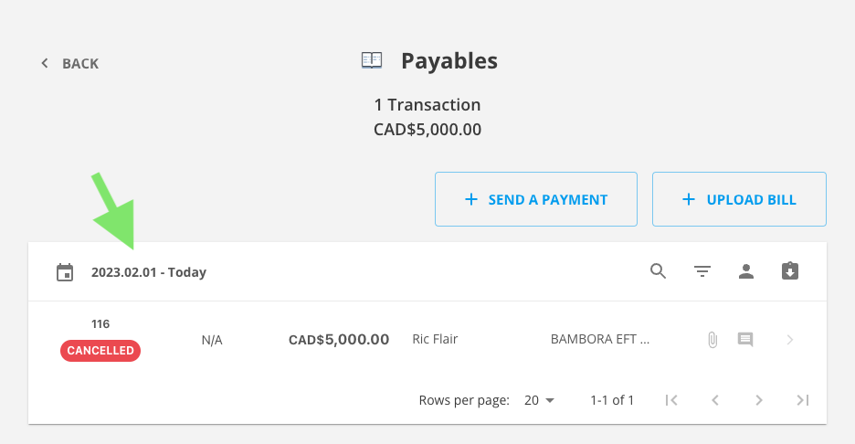 Payables History