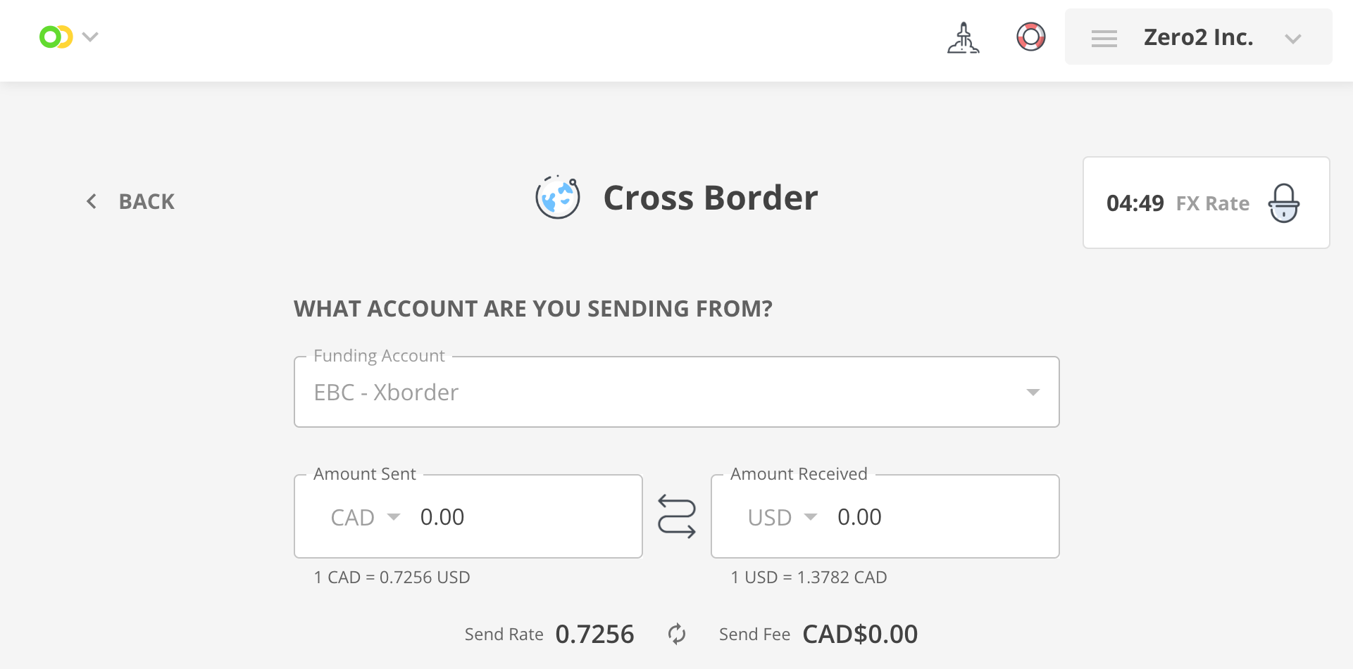 Sending a Cross Border Payment